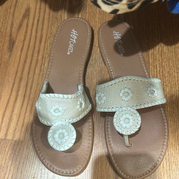 Hot Cakes | Shoes | White Hot Cakes Sandals | Poshmark
